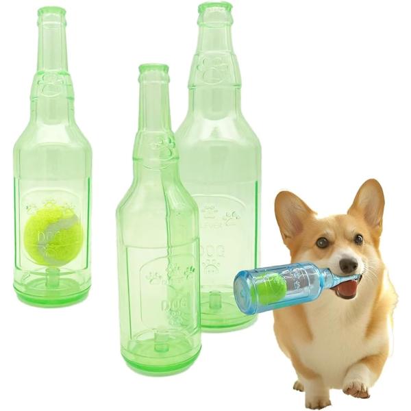 ペットボトルの中にテニスボールが入った犬用おもちゃで、噛んでも壊れない頑丈な設計が特徴です。犬玩具として耐久性が高く、大型犬や中型犬、小型犬にも対応するかみかみ遊び用グッズです。知育玩具犬としてもおすすめのこの犬用玩具は、動くおもちゃ感覚で...