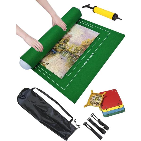 バリエーションコード : 2B9SYJTX5K組み立て途中のパズルや完成したパズルを崩すことなく、便利に収納でき、より快適なパズルライフを送っていただけるパズルマットです。最大3000ピースまで対応、大型パズルでも安心して楽しめます。巻き付...