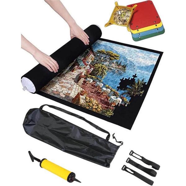 バリエーションコード : 2B9SYJTX5K組み立て途中のパズルや完成したパズルを崩すことなく、便利に収納でき、より快適なパズルライフを送っていただけるパズルマットです。最大3000ピースまで対応、大型パズルでも安心して楽しめます。巻き付...