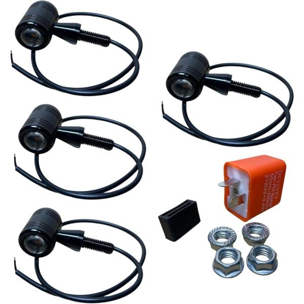 バリエーションコード : 2BU958DSS0「商品概要」スタイリッシュな砲弾型デザインのバイクLED小型ウインカーは、12Vの汎用設計で、ネイキッド、スポーツ、アメリカン、カフェレーサー、クラシック、旧車、スクーターなど様々な車種に合わせ...