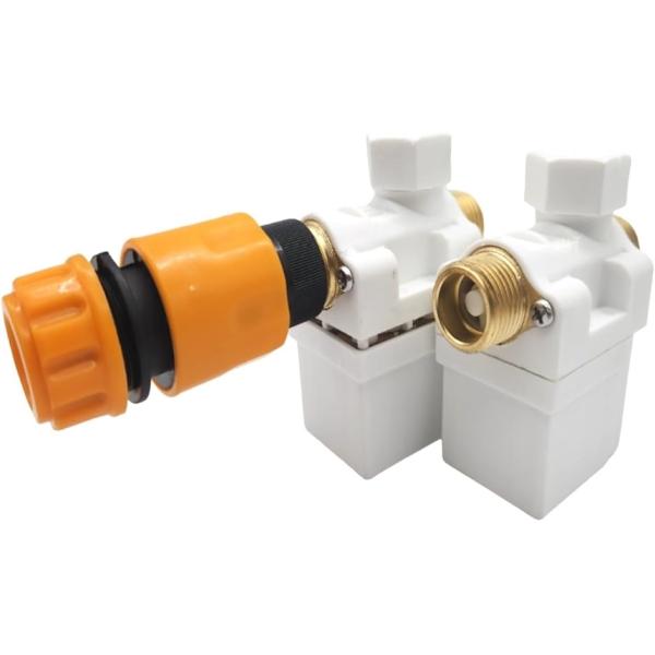 バリエーションコード : 2B9DGR3QRT電磁弁12Vとホースニップルとホースコネクターのセットです。散水する際の電磁弁とホース接続の際に使用するニップルとコネクターのセットですので、畑の水まきや花木の散水バルブや植木やお花の水撒きや給...