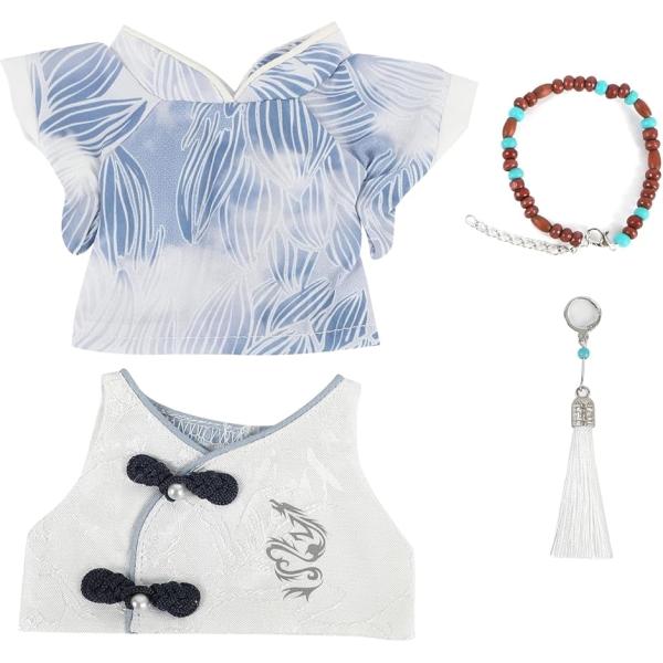 バリエーションコード : 2B9J4UOQJVぬいぐるみ用の古き良き中国の伝統衣装です。上品で洗練されたデザインが特徴です。「 適用サイズ 」約20cm綿人形「 セット内容 」上着・ベスト・イヤリング・ネックレスの4点セット人形本体は含まれ...