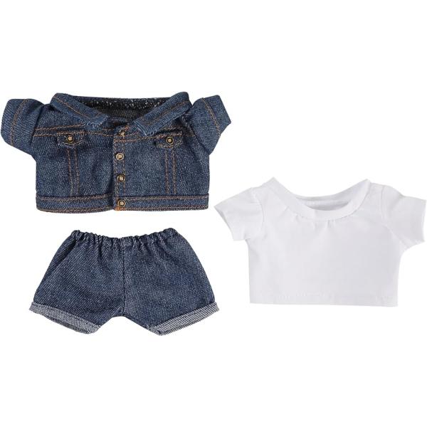 バリエーションコード : 2B9J24O6UTぬいぐるみ用のデニムジャケット・デニムパンツ・Tシャツのセットです。「 適用サイズ 」約20cm綿人形「 セット内容 」上着・ズボン・Tシャツ人形本体は含まれません。またセット内容以外のものも含...