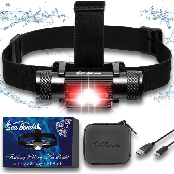 バリエーションコード : 2B9KV1CYQS「釣りに最適。2Wayポータブルヘッドライト」SeaBondsの釣り用ヘッドライトは、頭掛けと首掛けが可能で、どんな釣りシーンでも活躍します。「軽量設計で疲れにくい」長時間の釣りでも疲れにくく快...