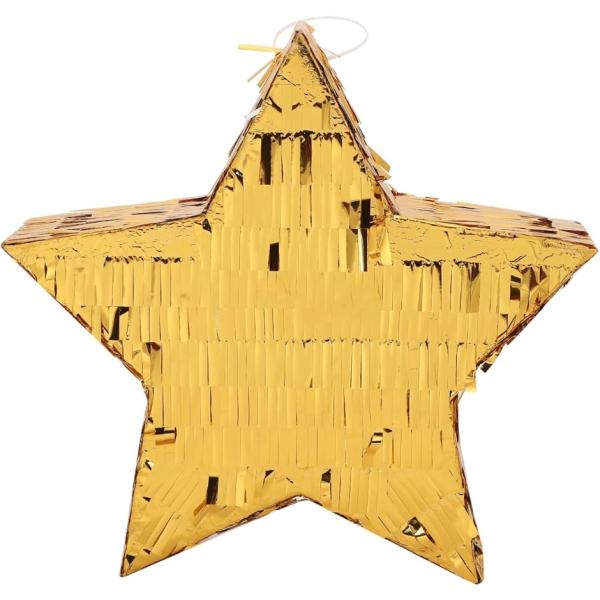 バリエーションコード : 2BUQ1TTG49「ゴールドに輝く星型ピニャータでパーティーを盛り上げる」 星型デザインのピニャータが、誕生日やクリスマス、ハロウィンなどのイベントを華やかに彩ります。ゴールドの輝きがパーティー会場を一層華やかに...