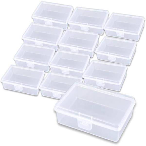 「蓋つきクリアケース」取り外しやすい蓋が一体型で、しっかりと閉まるので物がこぼれたり飛び出す心配がありません。12個セットでお得に収納できます。「中身が見やすい半透明ケース」半透明素材により、ケース内の中身を簡単に確認でき、整理整頓がしやす...