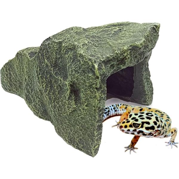 レオパやニシアフなどのトカゲのために設計された爬虫類 シェルター。レオパードゲッコーやニシアフリカトカゲモドキ、ヤモリなどにあった適切なサイズと形状で、トカゲがストレスなくリラックスできる環境を提供します。初心者でも扱いやすい理想的な特大 ...