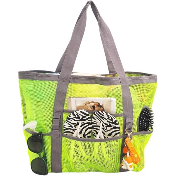 バリエーションコード : 2B964LR32P「 大容量 」大型で折り畳み可能なショルダーバッグ。水着や着替え、ビーチサンダルなどの大きなアイテムからスマホなどの小物まで全部一つに収納できる、便利な収納バッグです。「 メッシュ素材 」プール...