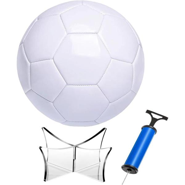 バリエーションコード : 2B9LPN2L8Xサインや寄せ書きなどメッセージを自由に描ける無地のサッカーボールと台座、空気入れの3点セットです。3号と5号の2サイズからお選びいただけます。真っ白なボールは、油性ペンでメッセージやイラストを描...