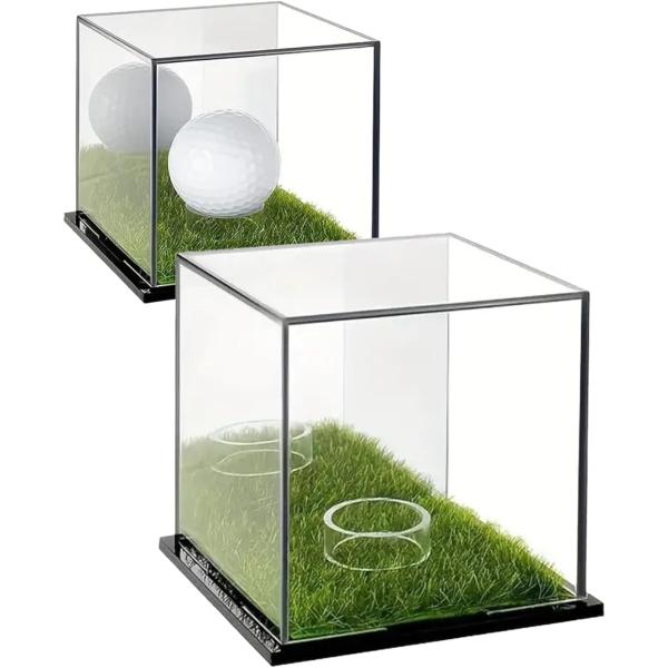 バリエーションコード : 2B9O6HHIVT大切な思い出のゴルフボールを綺麗に格好良く飾ることができ、インテリアとしても楽しめるアクリル製ゴルフボールケース(人工芝付き)です。［1個］と［2個セット］からお選びいただけます。透明度の高いク...