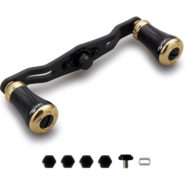 バリエーションコード : 2B4WF1D4O3「特徴」3mm厚さの1.5K炭素布のハンドル、V2.0新型85mm/95mmハンドルはドラグノブに干渉しない、軽くて更に強度アップ。「素材」ハンドル - 1.5K炭素布のカーボン、ノブ - 70...