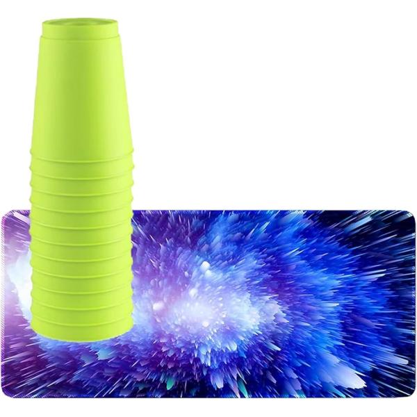 バリエーションコード : 2B9LF4VX02すぐに始められるスポーツスタッキングセット。カップ12個 ＆ マットのセットです。スポーツスタッキングは、12個のカップを様々なやり方で積んだり崩したりしながら、集中力と瞬発力を育み、スピードを...