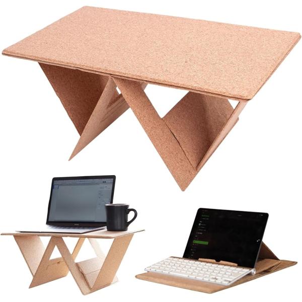 「車内での快適作業空間」 Lumosのコルク製車用テーブルは、車内でのパソコン作業や食事を快適にする折りたたみ式テーブルです。コルクの自然な風合いが、車内空間を心地よく演出します。使わない時はコンパクトに収納でき、場所を取りません。タブレッ...