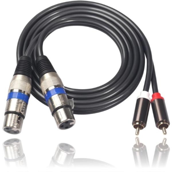 「2XLR to 2RCA変換ケーブル」オーディオ機器、アンプ、ミキサーなど、多様なデバイス間での信号変換を実現する高互換性ケーブルです。「優れた耐久性」高品質PVC素材を使用した二重構造で、ケーブルの長寿命です。音質劣化を防ぎ、安定したパ...