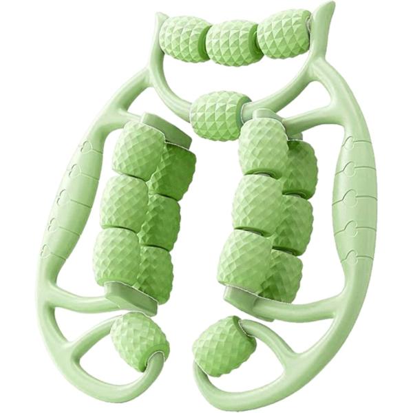 フォームローラーです。＜脚・腕・首のマッサージが簡単にできる＞筋膜ローラーを脚・首・腕などに挟んで転がすだけ。両側のローラーがコロコロ回り、簡単にセルフマッサージを行えます。＜18個のローラーが独立して回る＞18個のロ一ラ一が筋肉の筋膜をし...