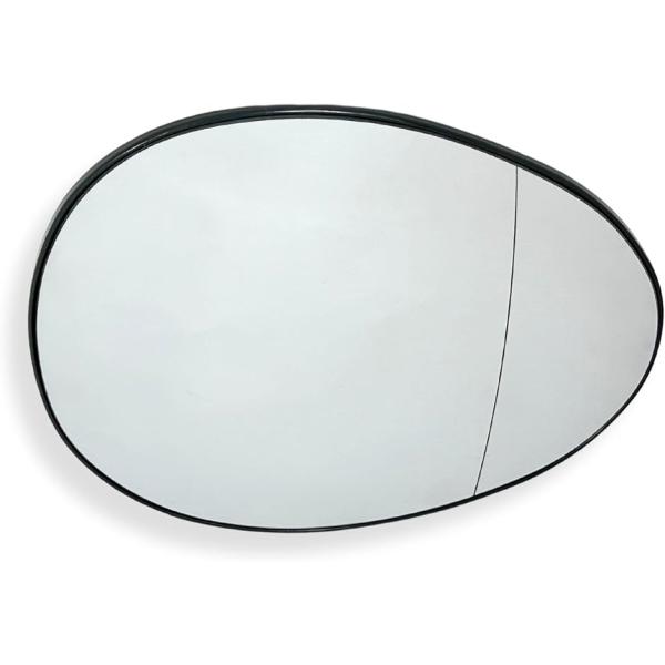 バリエーションコード : 2B9YLST3DP・BMW/MINI、ミニクーパー互換のドアミラーガラスレンズです。・曲率境界線と同じように曲線を施していますが、境界線の外側も曲率を変えていない（広角にしていない）ので、境界線の内側と外側で見え...