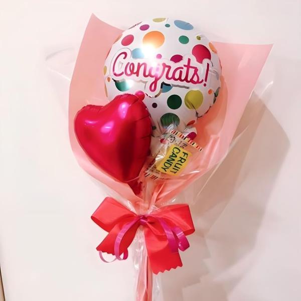 バリエーションコード : 2BILY20WUR26cmx18cmのメッセージバルーンブーケ12cmのコングラチュレーションズバルーンで華やかにお祝いしませんか