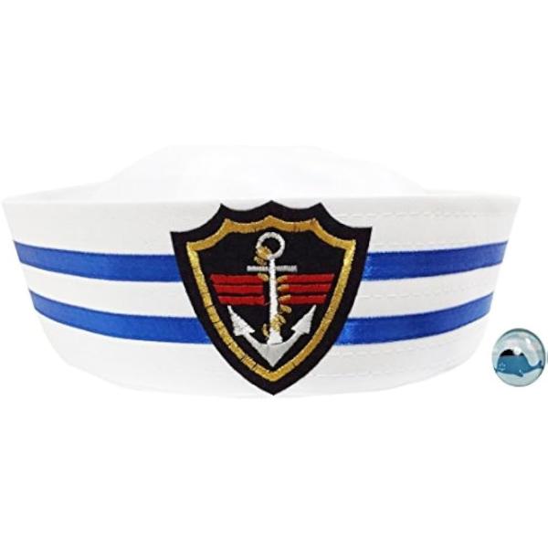 バリエーションコード : 2BFFKSDBFB爽やかな水兵さん風のセーラー帽子とかわいいくじらのピンバッジでのコーディネイト品です。涼やかな雰囲気作りにぴったりの製品です＊パーティー、発表会など、アイディア次第で様々な用途にお使いいただけま...