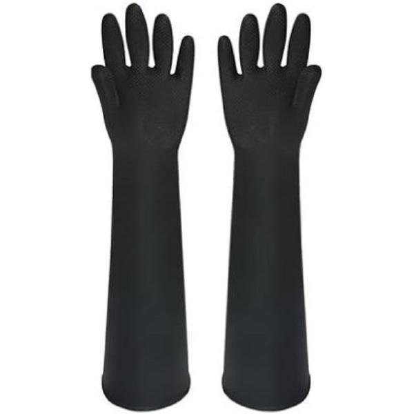バリエーションコード : 2BUL9D2L35・ゴム手袋 60cm ロング 厚手 サンドブラスト メッキ グローブ 消毒 清掃 作業・男性で二の腕まで保護できます。・下水管枡の清掃や、飲食店のオイルトラップ清掃には必需品です。・また設備業、...