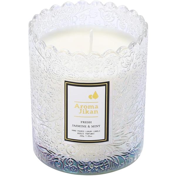 バリエーションコード : 2B2WOW1TLK「長時間燃焼型のキャンドル」200g/7.05oz 幅7.5cmx高さ9.0cm約35時間の長時間燃焼を維持し、最高のリラックス空間を演出します。「お気に入りの香りをお選び下さい」アロマキャンド...