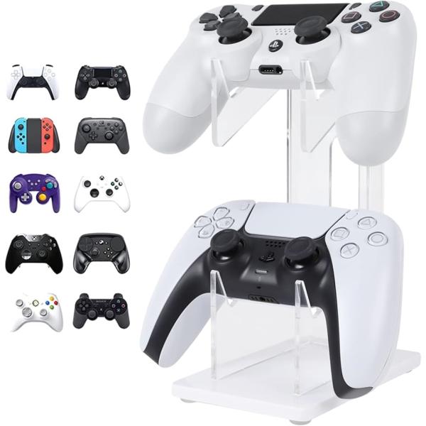 バリエーションコード : 2BJYYRNTQ4「美しいコントローラースタンド」2台収納可能なスタンドでコントローラーをお洒落なインテリアに。整理とデザイン性を両立した収納ラック。「各種コントローラー対応」PS5，PS4，Switch プロコ...