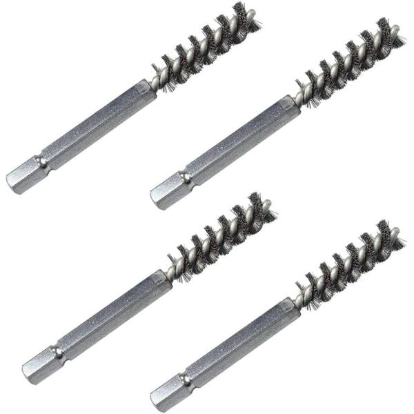 4本セットになります。リシャフトの際のホーゼル内清掃にご使用いただけます。幅広いクラブにお使いいただけるブラシ径9mmの汎用タイプ。主にホーゼル0.335インチのウッド、 0.355インチや0.370インチのアイアンに適しています。六角軸対...