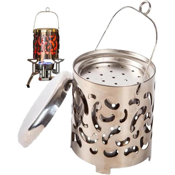 アウトドア用ヒーターアタッチメントです。シングルコンロやバーナーの上に置き、熱する事により、遠赤外線の効果ですばやく暖を取る事ができます。二層構造で熱エネルギー伝達を加速させるだけでなく、強力な熱安定性を持ち、高温に耐え、防錆性があり頑丈で...