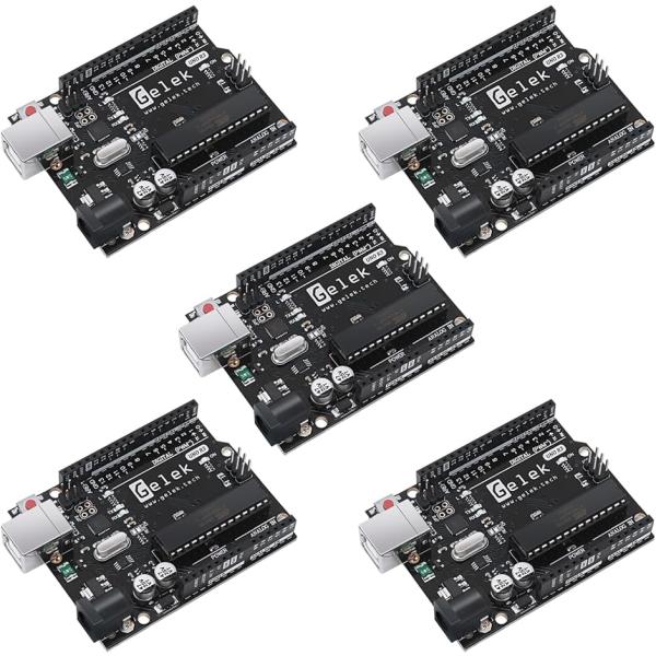 バリエーションコード : 2BJD0GHCCX大きなパッケージには 5 つの Arduino UNO ボードが含まれており、会社で使用するのに便利で、配送コストを削減できます。Arduinoと互換性があります、USBでパソコンに接続。公式バ...