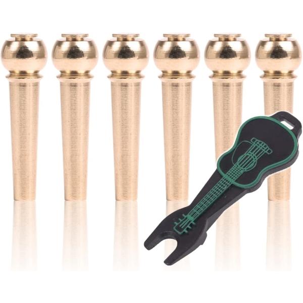 バリエーションコード : 2BJ88FQ3FV・ブリッジピン アコギ ギター 用 エンドピン 真鍮 ブラス 「ピン抜き＆取扱説明書付き」 (2.平型ヘッド)・「豊かな残響・高音の響き」低音域の音量とサスティーンが際立つ効果があります。