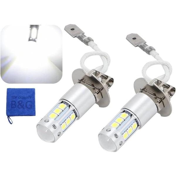 v「爆光16LED搭載」：驚愕の80W。高性能・高輝度LEDでパフォーマンスを実現。純正バルブと取り換えるだけでなくキレイなホワイト光が持っています。H3 80W 16LED 12v/24v兼用 2個セットとオリジナルマイクロファイバータオ...