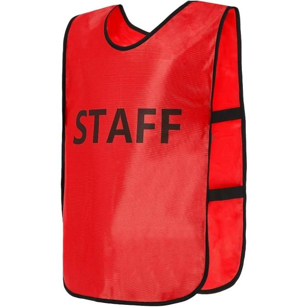 バリエーションコード : 2BJGFSOQF2「各種イベントに最適」大会運営、ボランティア、防災訓練、駐車場整理など幅広い用途で活躍します。男女兼用フリーサイズなので、いろいろな方が使用可能なSTAFFビブス10枚セットです。「抜群の視認性...