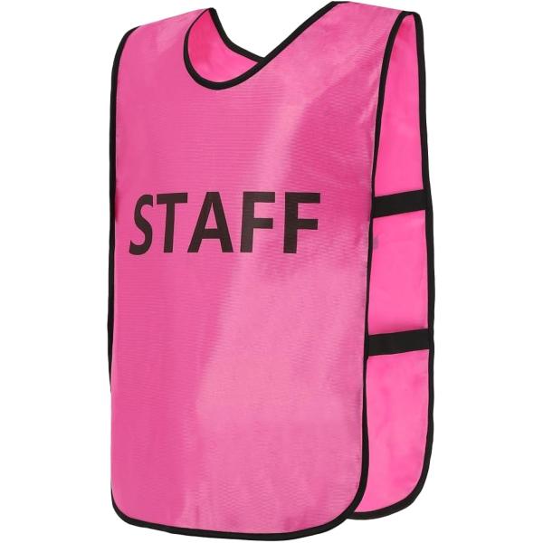 バリエーションコード : 2BJGFSOQF2「各種イベントに最適」大会運営、ボランティア、防災訓練、駐車場整理など幅広い用途で活躍します。男女兼用フリーサイズなので、いろいろな方が使用可能なSTAFFビブス10枚セットです。「抜群の視認性...