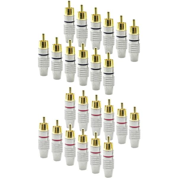 バリエーションコード : 2BJJYHJPO6こちらの商品はオーディオアンプ用の金メッキ RCAプラグ端子(オスコネクタ)になります。自作オーディオやアンプ、自作スピーカーなどに使用するプラグ(ジャック)で、金メッキを採用しているのでデータ...