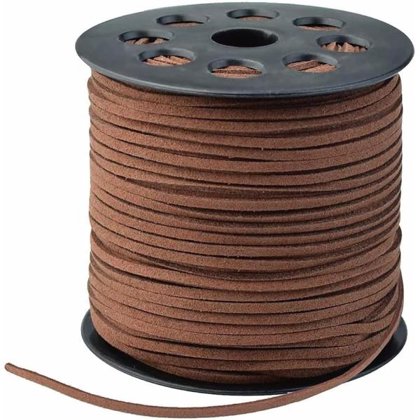 バリエーションコード : 2B9FS93Y1L・レザー紐を使用したハンドメイド、手芸や アクセサリークラフト ， チョーカー紐 など様々な場面で使用できる合皮製 スエード紐です。・大容量 全長90Ｍ(メートル)、紐幅2.7ｍｍ。本革のような...