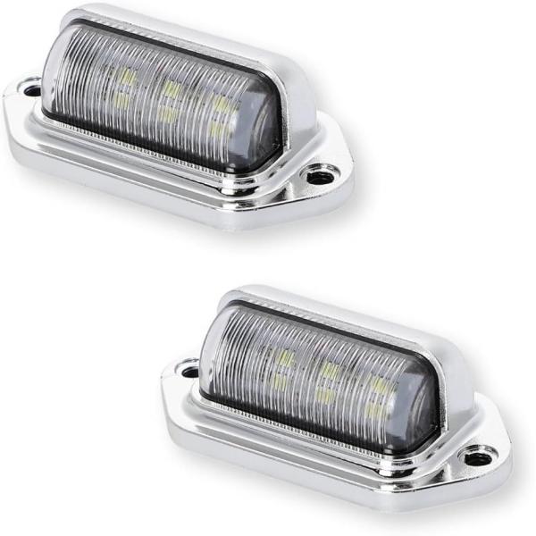 バリエーションコード : 2BJOIU3QK3・明るく輝くLEDメッキナンバープレートライセンス灯２個セットのご紹介です。白く美しい光でナンバープレートを照らし、車両の存在感を引き立てるアイテムです。12V / 24Vの両方に対応し、自動車...