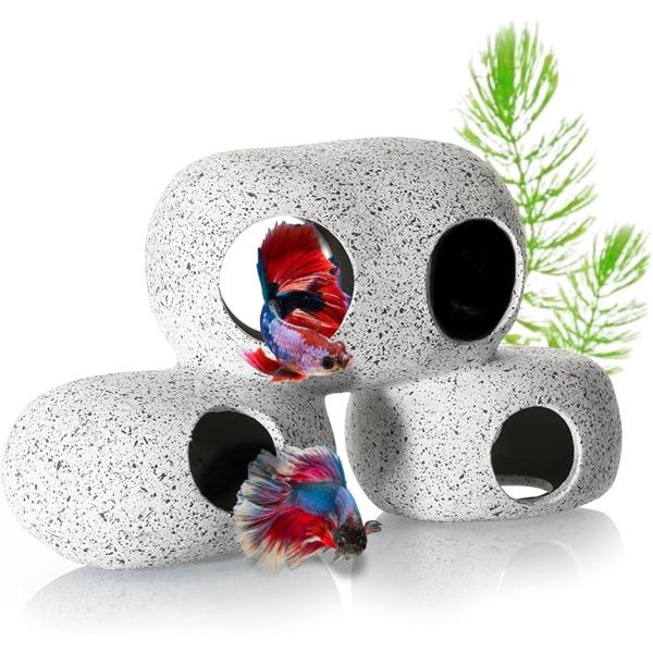 バリエーションコード : 2BJORK8RPJ「石がモチーフのナチュラルなオブジェ」穴の空いた石をモチーフとしたアクアリウムオーナメントです。天然石の様なデザインで水草や流木ともよくマッチするため、自然な雰囲気の水槽レイアウトを演出するのに...