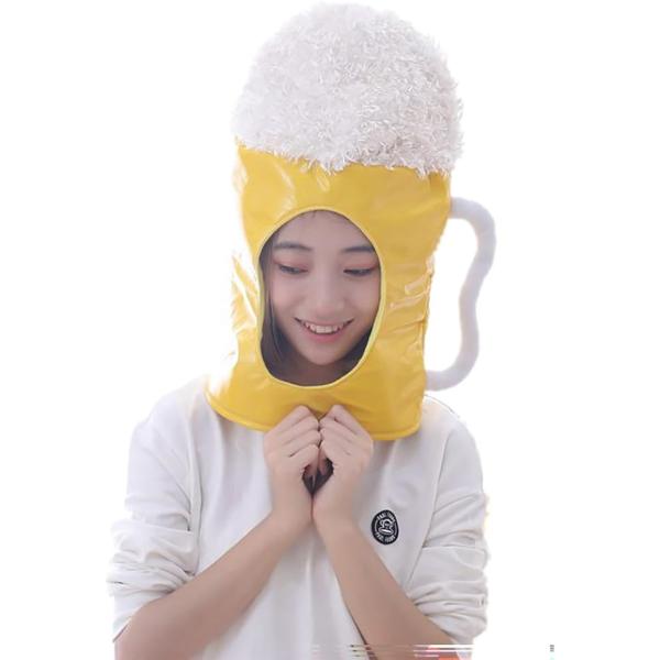 かわいいビールの被り物宴会や余興、パーティーでのコスプレとしてお使いいただけます遊園地や旅先での記念撮影でも大活躍