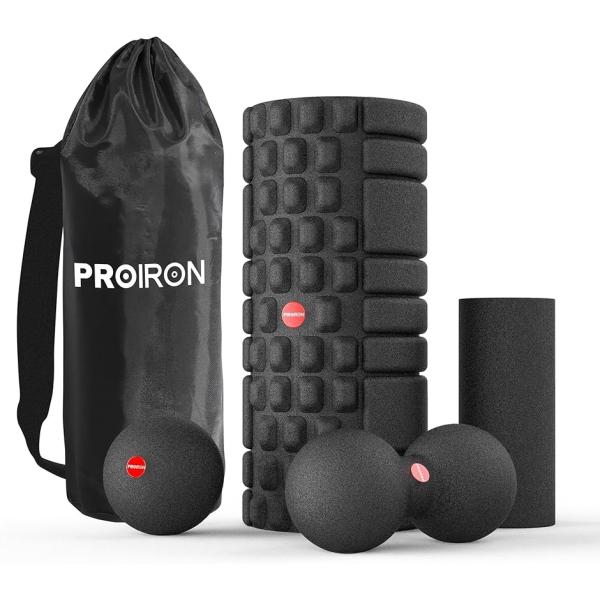 「1セットで全身ケア」- EPPフォームローラーセットは、全身のマッサージに最適です。セットには、大サイズのフォームローラー（直径14x33cm）、ミニローラー（直径5.3x15cm）、マッサージボール（直径8cm）、ピーナッツ型マッサージ...