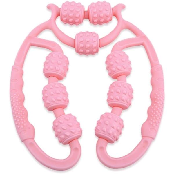 バリエーションコード : 2BJUD5XWVT「脚・腕・首など様々な部位のマッサージが簡単にできる」筋膜ローラーを脚・首・腕などに挟んで転がすだけ。両側のローラーがコロコロ回り、簡単にセルフマッサージを行えます。「9つのローラーが独立して回...