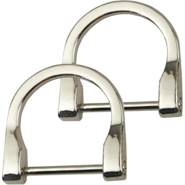 バリエーションコード : 2BJV6JUUYCバッグの修理やストラップの交換、レザークラフトの部品としてなど、色々使えて便利なU字型Dリング（Dカン）のご紹介です。こちらのDリングは、ドライバーでネジを回して開閉するタイプなので製品の縫い目...