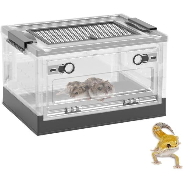 バリエーションコード : 2BJRNWTDUK「折り畳み飼育ケース」折り畳めるタイプの爬虫類飼育ケージ。使用していない時は畳んでスペースを有効活用できます。分解できるので丸洗いもし易く、衛生的にペットを飼育できます。また、着脱式キャスター付...