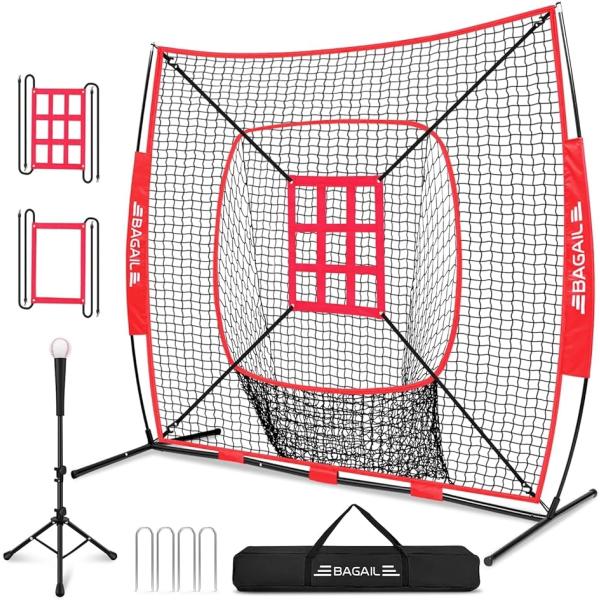 バリエーションコード : 2BJW0CQQU0「円型集球袋＆がヒッティングゾーン付属」丸穴の集球袋付きのデザインが便利で、気楽に野球練習できます、野球やソフトボールの打球、投球、ピッチングなどの練習に適して、練習の難易度を上げ、スキルレベル...