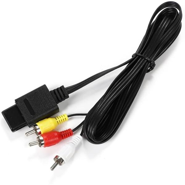 「レトロ任天堂機をテレビに簡単接続」 スーパーファミコン（SFC）、ニンテンドー64（N64）、ゲームキューブ（GC）など、懐かしの任天堂レトロゲーム機をテレビに接続できる互換AVケーブルです。赤・白・黄のRCA端子（コンポジット）対応で、...