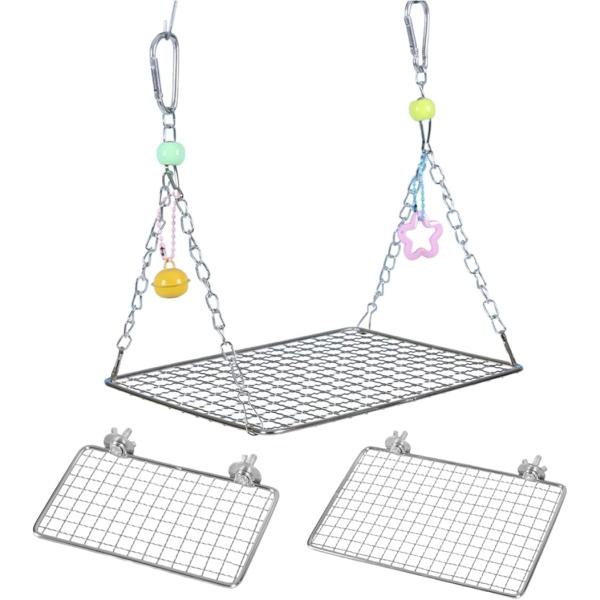 バリエーションコード : 2BR1JNNITD「インコ ステージ」木製や布製の汚れや臭い、終わりのない掃除から解放されませんか。汚れが染み込まないステンレス鋼メッシュなら、サッと拭くだけで衛生的な環境が整います。愛鳥や小動物がのびのびと過ご...