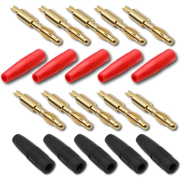 「高品質素材」このバナナプラグは、絶縁PVCと純銅を使用し、金メッキ加工が施されています。これにより、優れた導電性と耐久性を実現し、長期間の使用でも安定したパフォーマンスを提供します。「高い電流対応」定格電圧/電流は30Vac-60Vdc/...