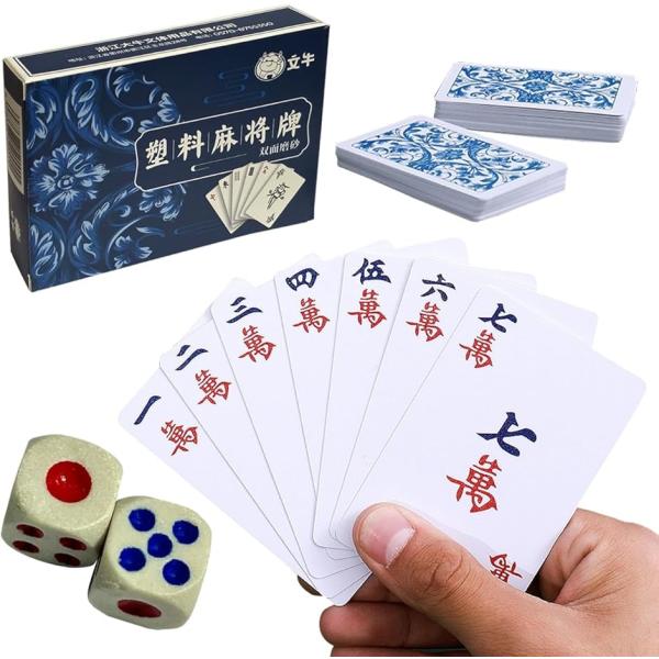 「手軽に楽しめる」従来の麻雀セットよりもコンパクトで持ち運びが簡単。旅行先や友人宅でも気軽に麻雀を楽しむことができ、いつでもどこでも麻雀気分を楽しめる「麻雀カードゲームセット」です。サイコロ2個付でカバンに楽々収納でき手軽に持ち運ぶことがで...