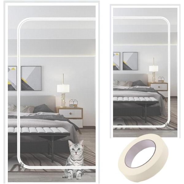 バリエーションコード : 2BR52YFXC4貼るだけで設置できるメッシュタイプのペットゲートで、工具も穴あけも不要の簡単仕様です。（貼り付ける際にご利用いただける3cm幅のマスキングテープが付属しております）丈夫なダブルファスナー式の開閉...