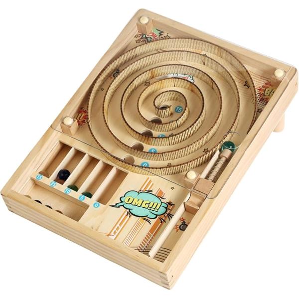 バリエーションコード : 2BR6HRVFHG昔ながらの楽しさを味わえる木製ピンボールマシン。シンプルで操作しやすいスマートボール式のピンボールゲームで、子供も大人も一緒に遊べます。温かみのある木製おもちゃとして人気のピンボールマシン。手軽...