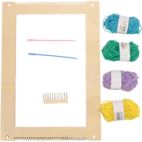 バリエーションコード : 2BR8NK0G3O「2種類の編み機から選べる（角型/丸型）」 セット内容は角型（30x19cm）または丸型（直径29.5cm）の木製編み機を選べます。丈夫な木製ボードで、子どもでも扱いやすい仕様です。「毛糸4色セ...