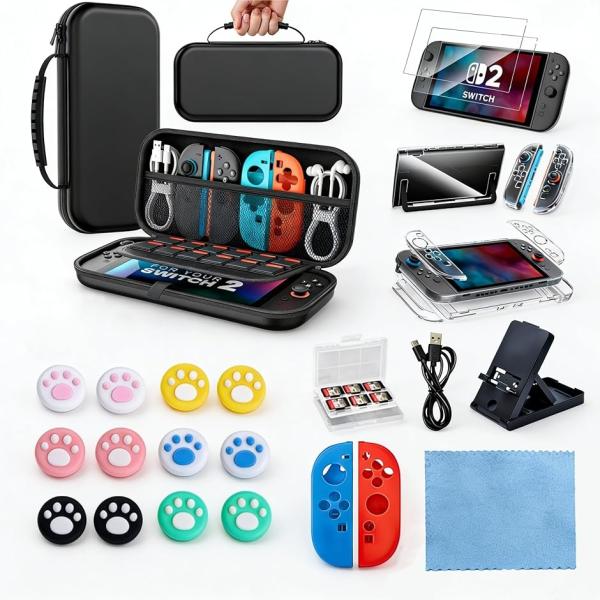 バリエーションコード : 2BRDQTGUHK「 全機種対応＋Switch 2 専用アクセサリー パーフェクトセット」 この Switch 2 ケース は、Switch全モデル（Switch / Switch OLED / Switch L...